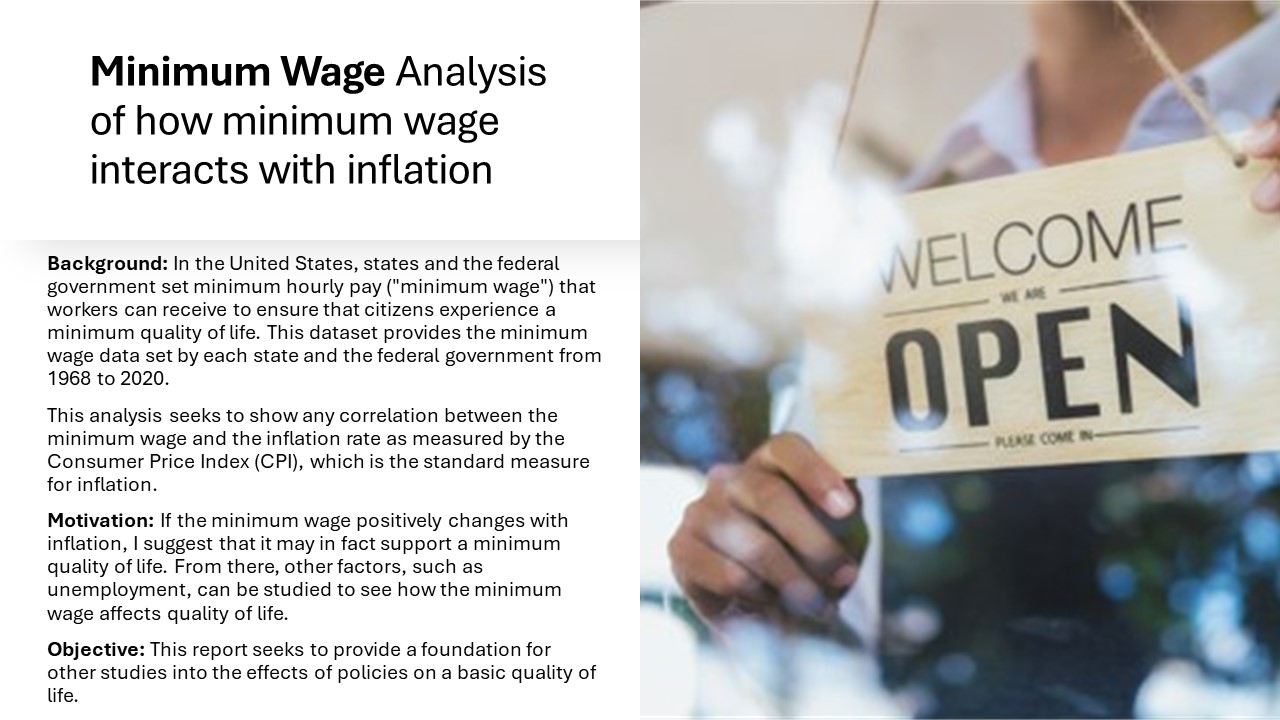 Minimum Wage Project – Robert Linker Data Portfolio